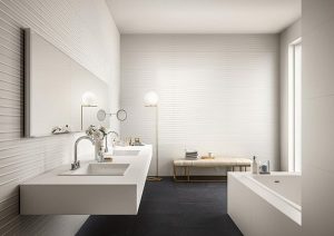 Azulejos para baños con relieve. Revestimientos para baño.