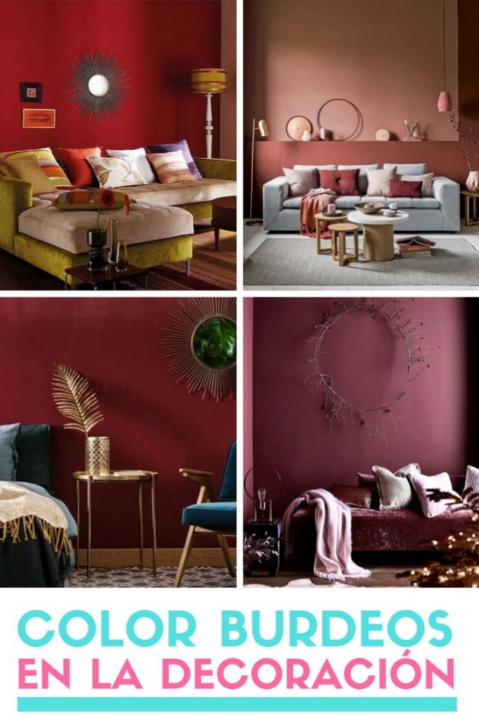 COLOR BURDEOS en la decoración de interiores