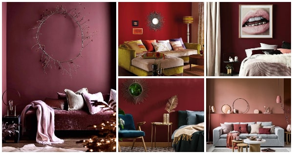 COLOR BURDEOS en la decoración de interiores