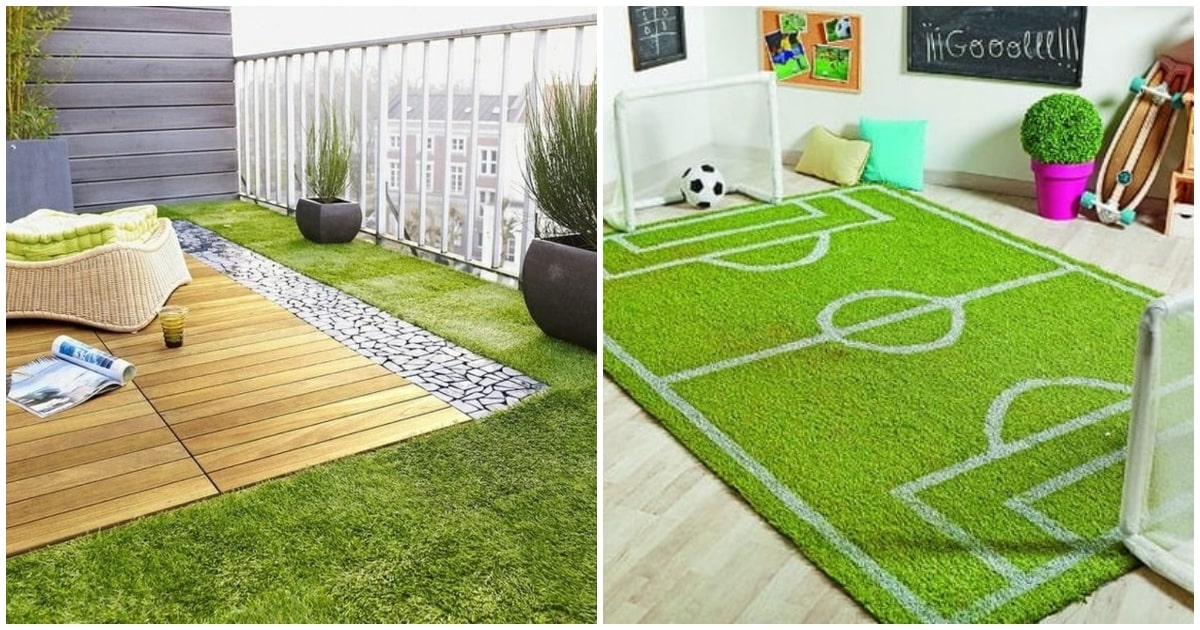 Ideas para decorar con césped artificial en interiores y exteriores Ideas para decorar con césped artificial en interiores y exteriores