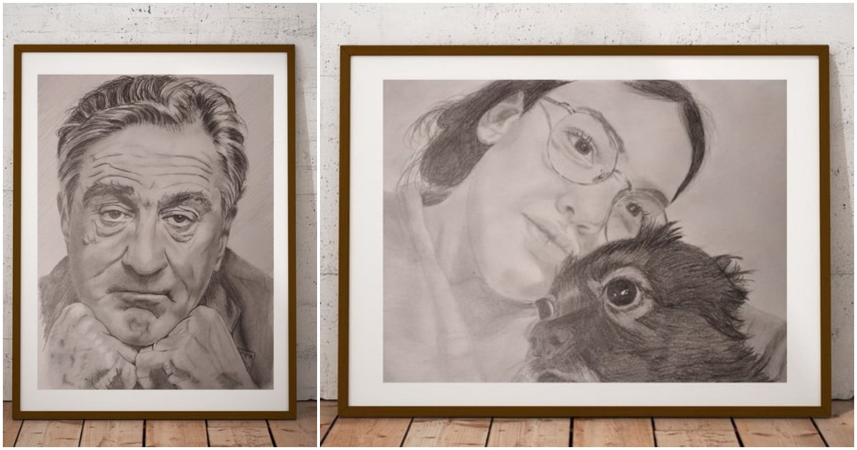 Decorar los espacios con los retratos a lápiz de David Aroca
